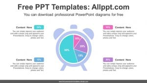 Alarm Clock Pie Chart PPT Diagram for free