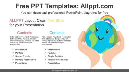 Earth Day PowerPoint Diagram Template for free