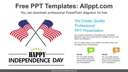 Happy Independence Day PowerPoint Diagram for free