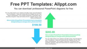 Two Up-Down Arrows PPT Diagram for free