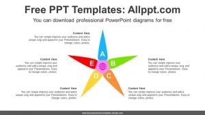 Radial Five Petals PowerPoint Diagram for free